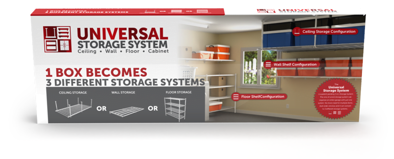 Universal Storage System - Your Garage 3-in-1 Organization